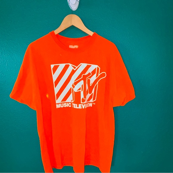 MTV | Shirts | Mtv Music Television Size Extra Large Mens Bright Orange ...
